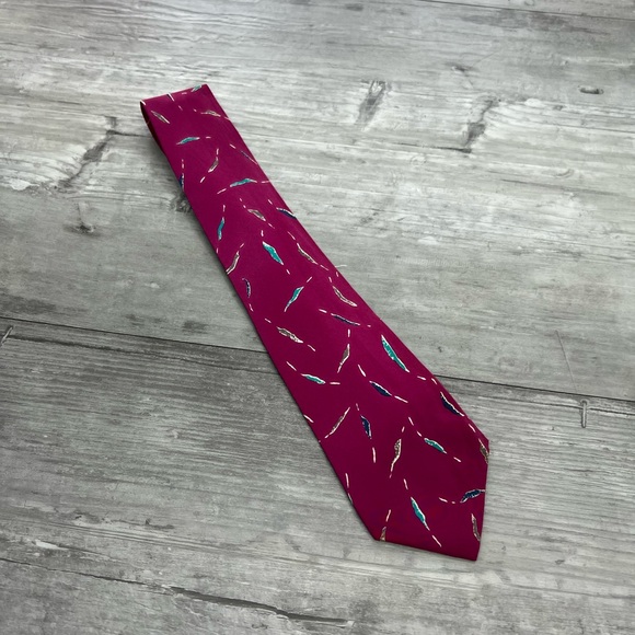 Balmain | Accessories | Pierre Balmain Hot Pink Pattern Silk Tie | Poshmark
